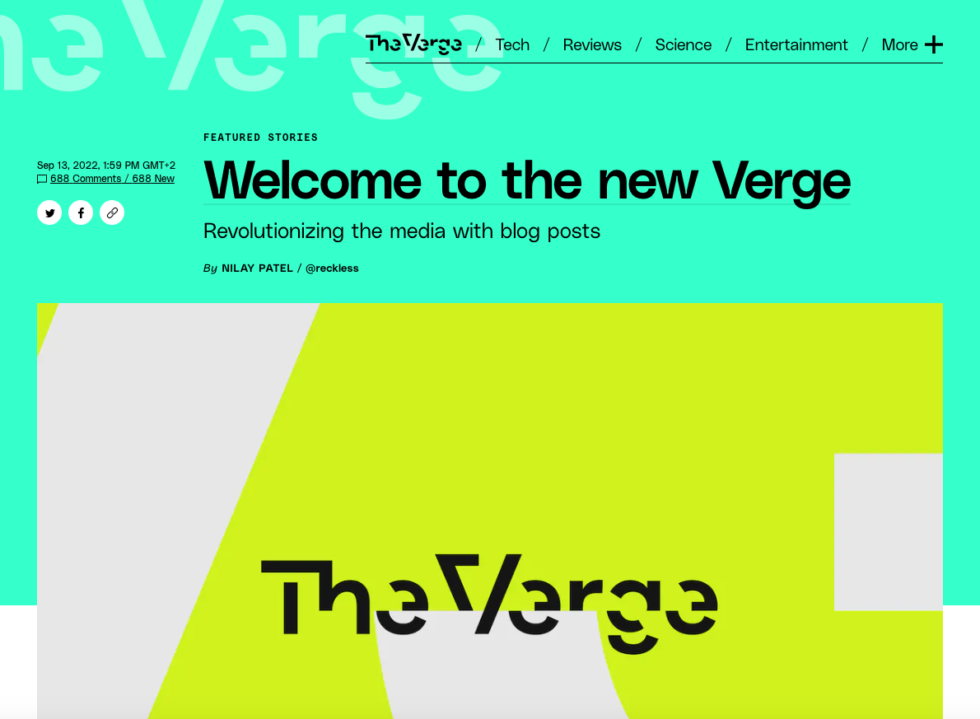 Tendenci@s #74: El Storystream, protagonista del nuevo diseño de The Verge · Reorganización de ...